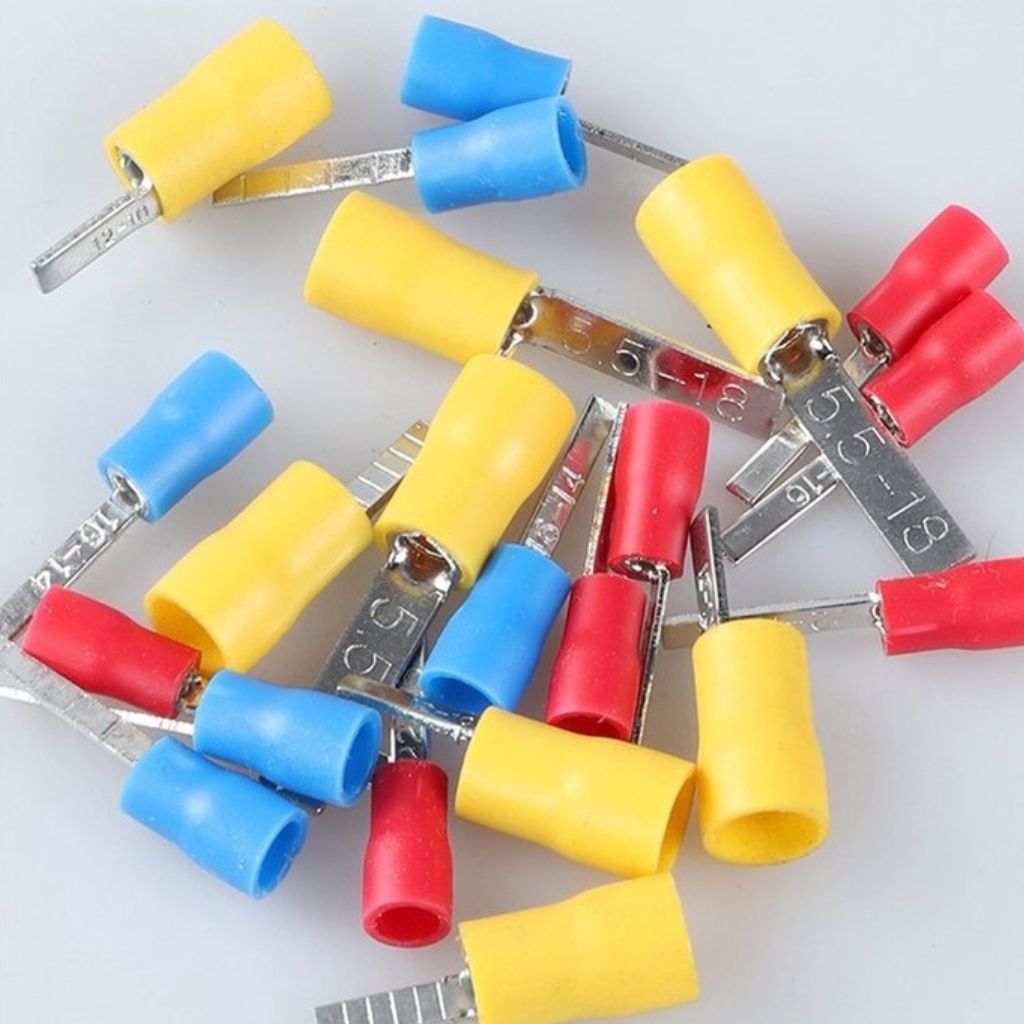 Đầu Cos Pin Dẹp DBV2-14, Cos Kim Dẹt Bọc Phủ Nhựa - Điện Xanh TK ...